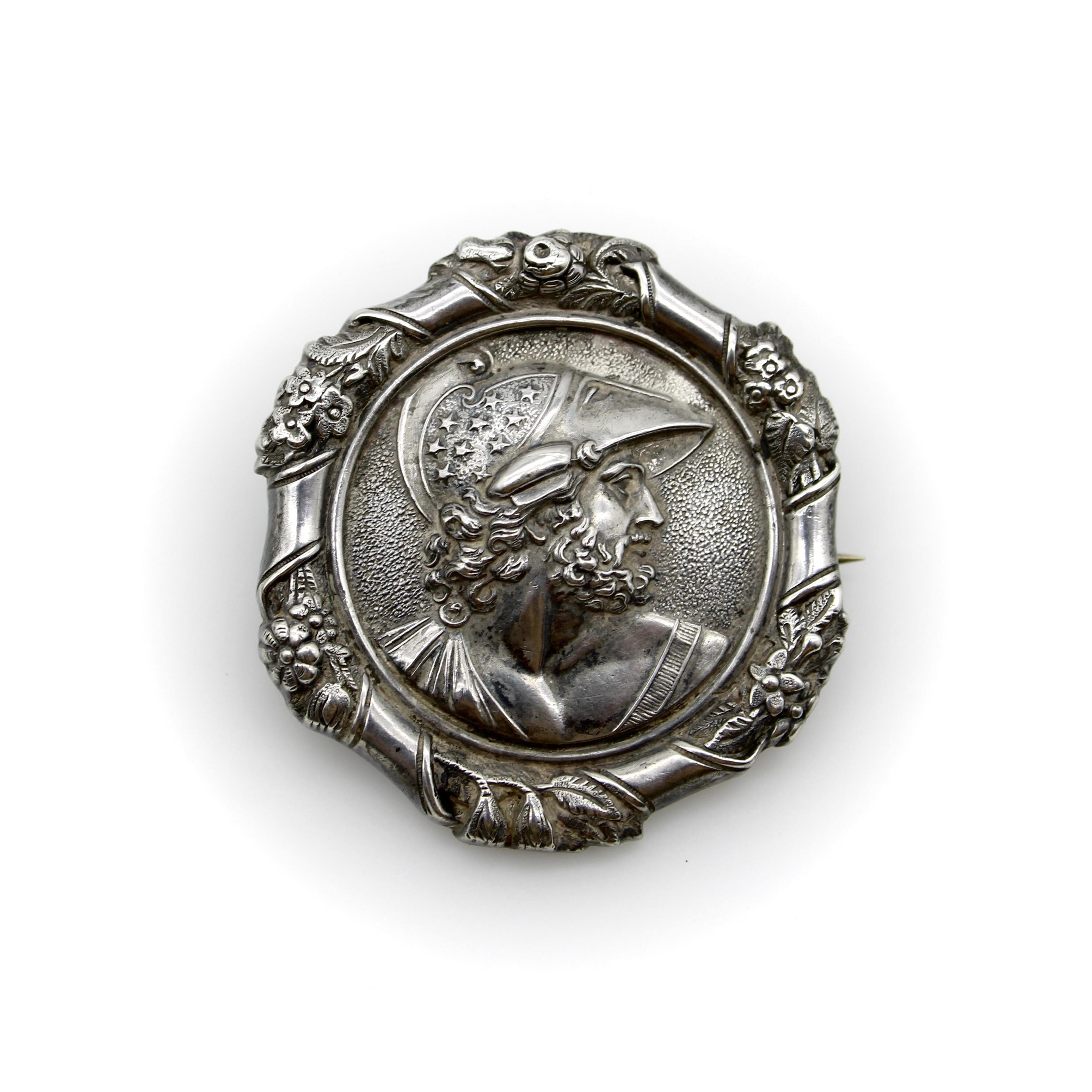 Victorian Sterling Silver Greek God Brooch | Kirsten's Corner – Kirsten ...