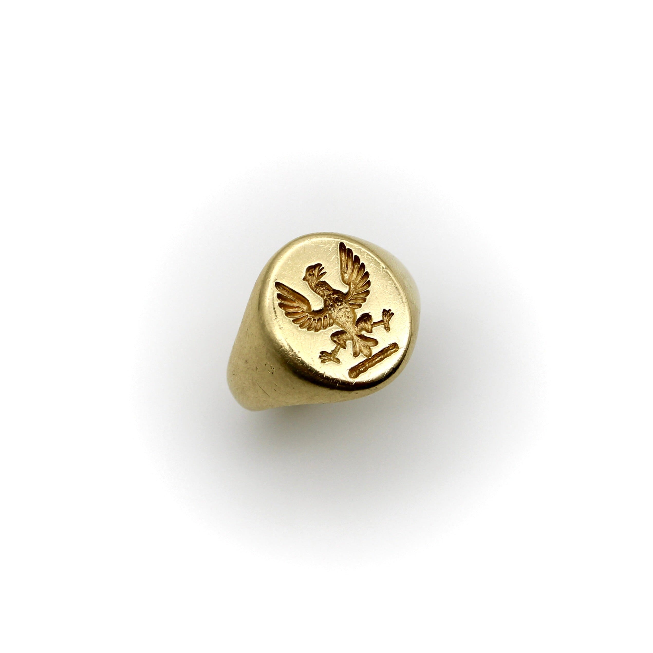 18K Gold Victorian Eagle Intaglio Signet Ring | Kirsten's Corner ...
