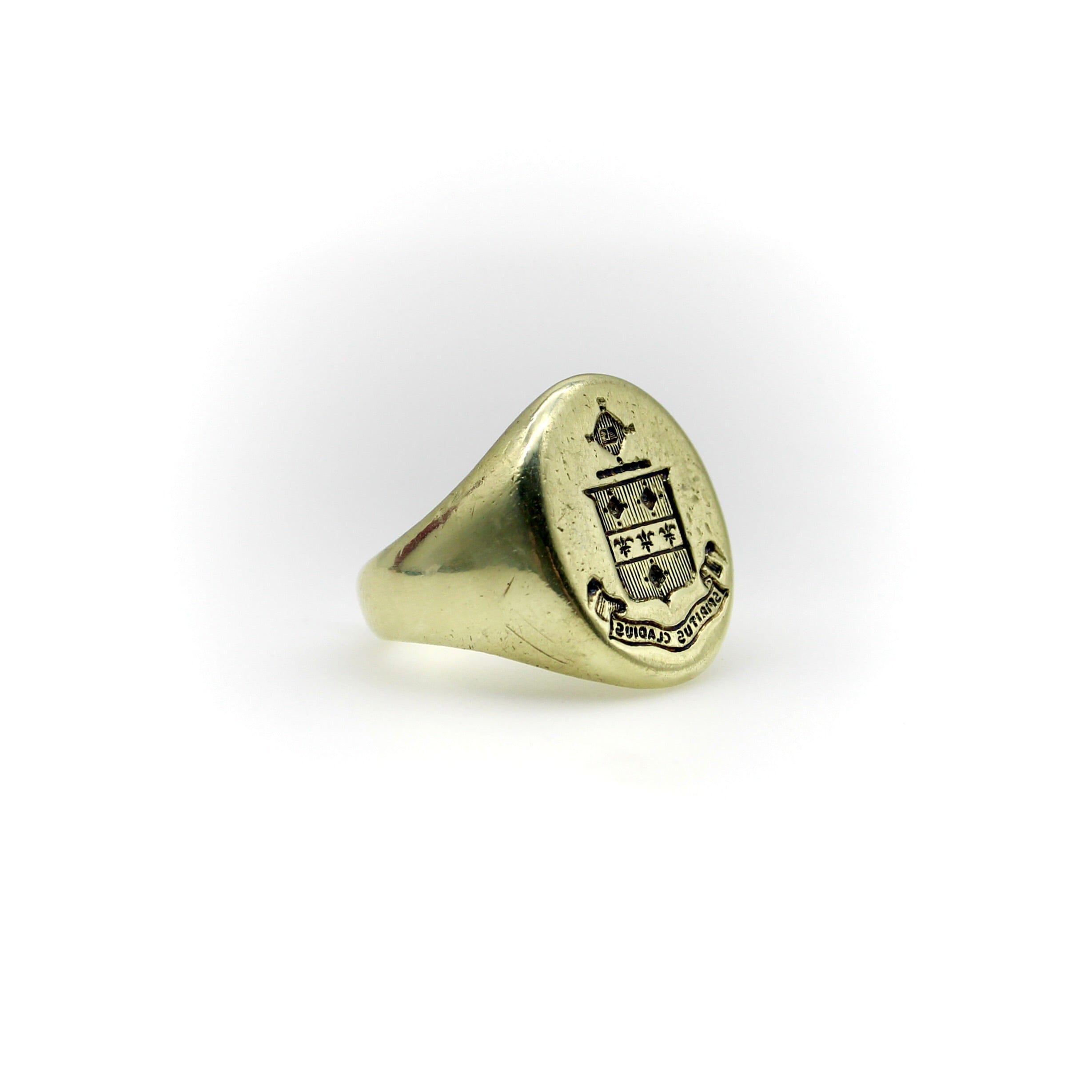 Victorian 14K Gold Signet Ring “Spiritus Gladius” | Kirsten's Corner ...