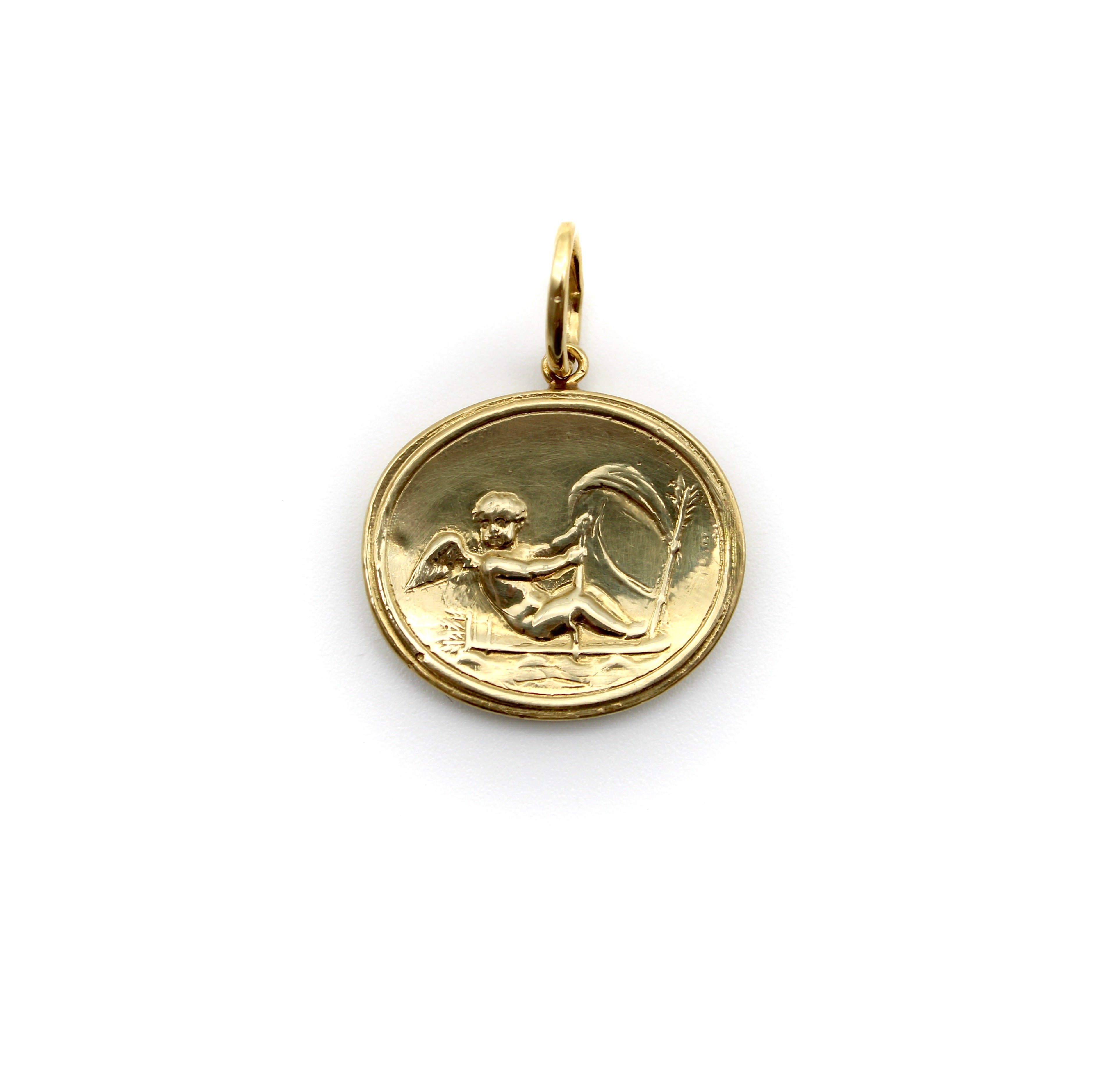 14K Signature Classical Revival Cupid Medallion | Kirsten's Corner ...