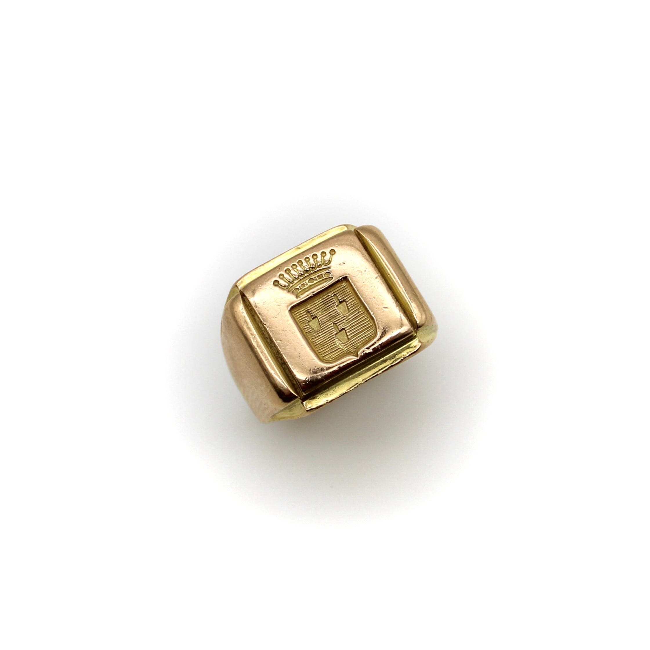 18K Gold French Armorial Signet Ring | Kirsten's Corner – Kirsten's Corner